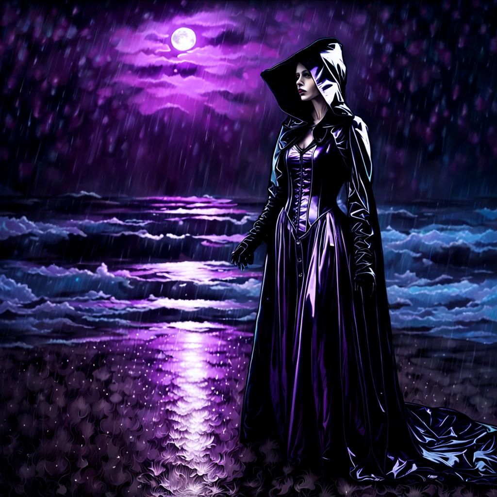 Rainy Moonlight - AI Generated Artwork - NightCafe Creator