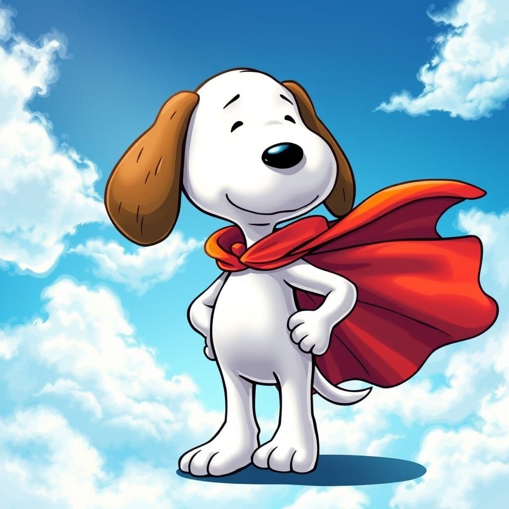 snoopy with superhero cape - snoopy with superhero cape