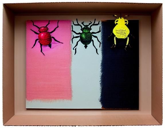 Beetles in a Cardboard Box IV - AI Generated Artwork - NightCafe Creator