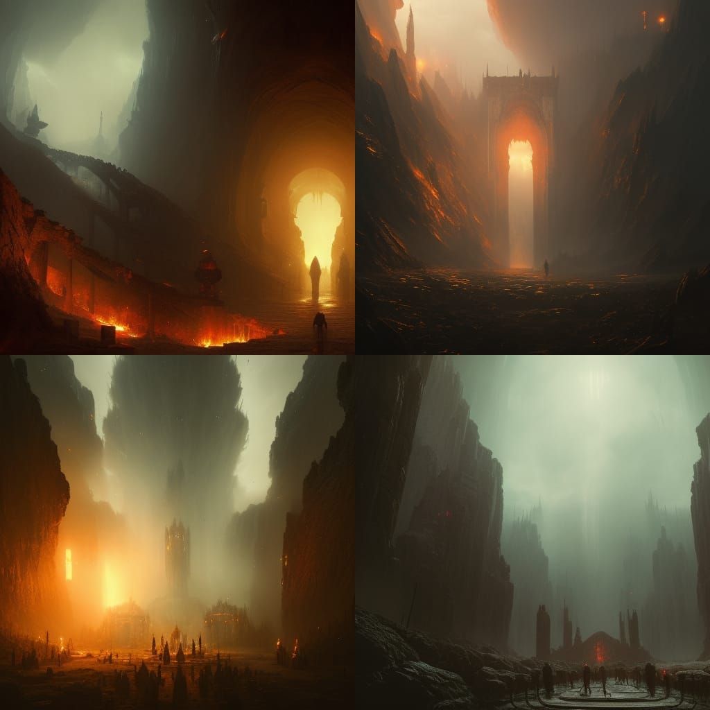 the entrance to hell/heaven 8k - AI Generated Artwork - NightCafe Creator