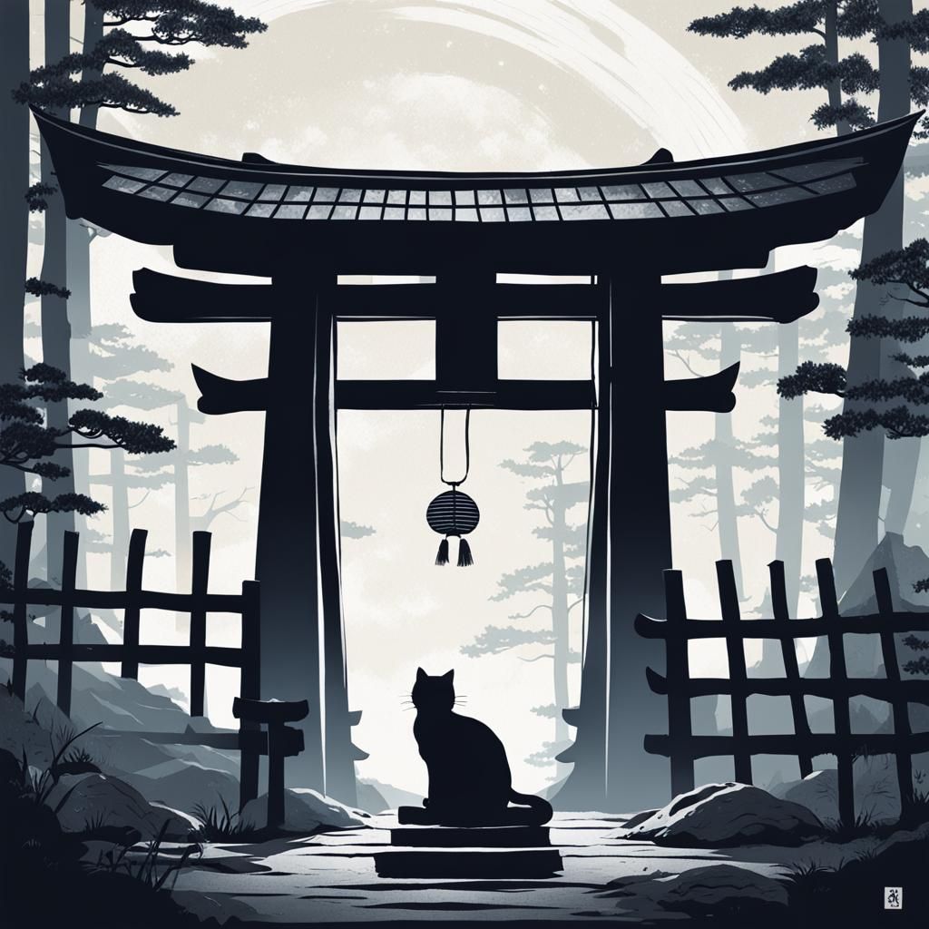 shinto gate - AI Generated Artwork - NightCafe Creator