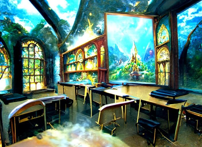 Magic Classroom - AI Generated Artwork - NightCafe Creator