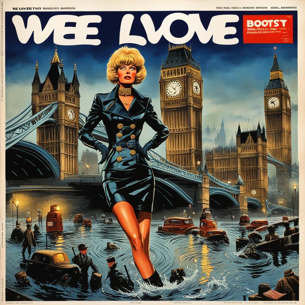 The front cover of a glossy magazine called We Love Boots depicting ...