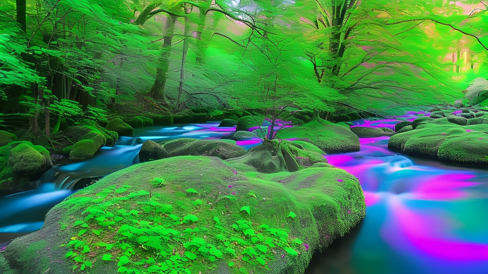 psychedelic river - AI Generated Artwork - NightCafe Creator