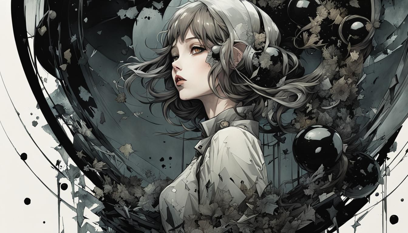 Dark Inky Circular Nights - AI Generated Artwork - NightCafe Creator