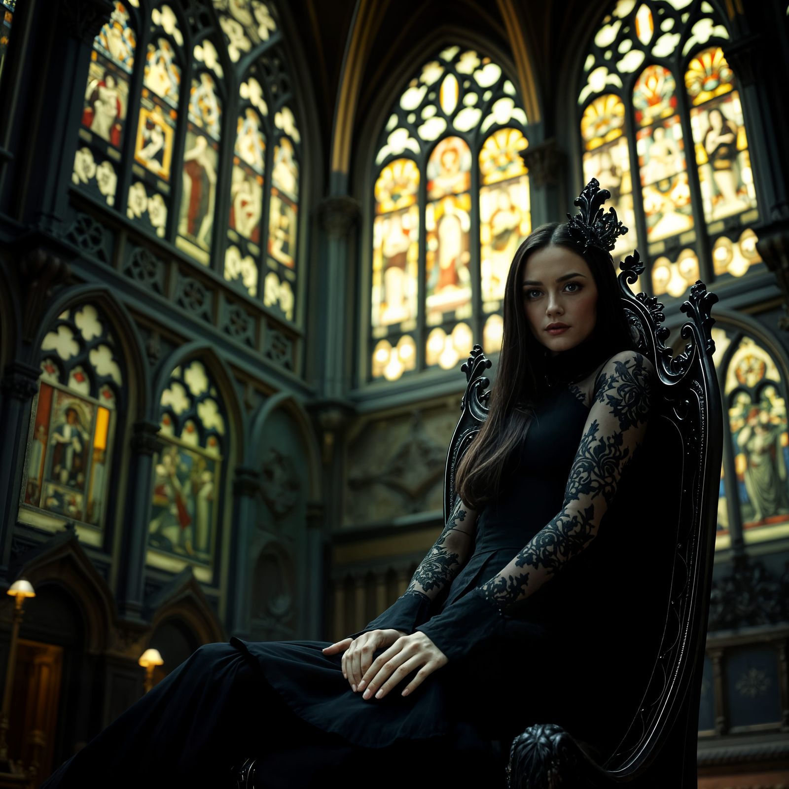 Gothic Goddess Reigns Supreme in a Dark, Majestic ... - AI Art
