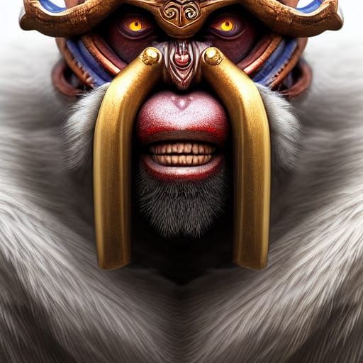 Viking Juggernaut Mandrill Portrait Yusuke Murata Todd McFarlane Hyperrealism finalRender Huang ...