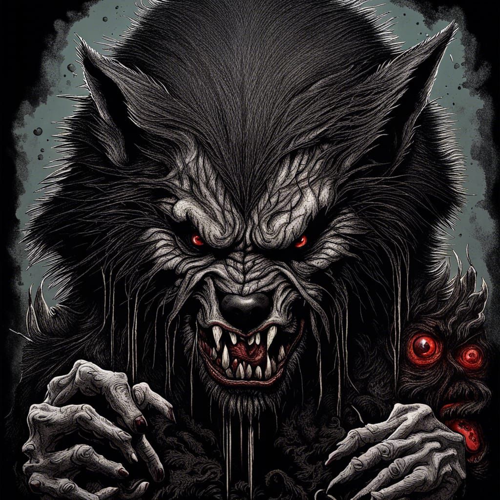 Goth emo whiny simp werewolf - AI Generated Artwork - NightCafe Creator