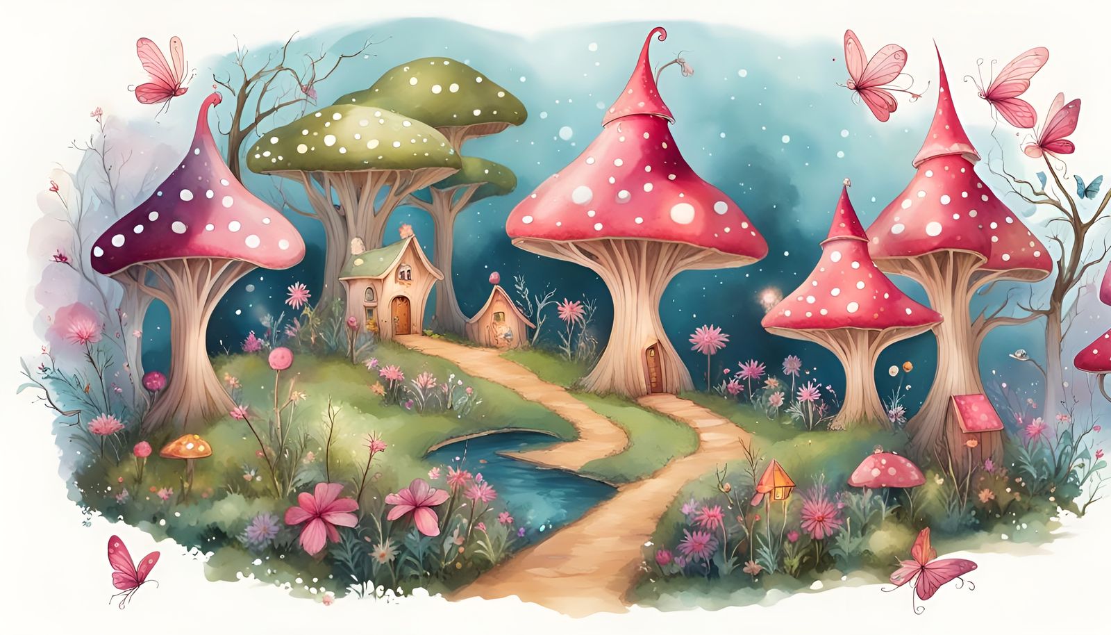 Whimsical Fairy Wonderland - AI Generated Artwork - NightCafe Creator