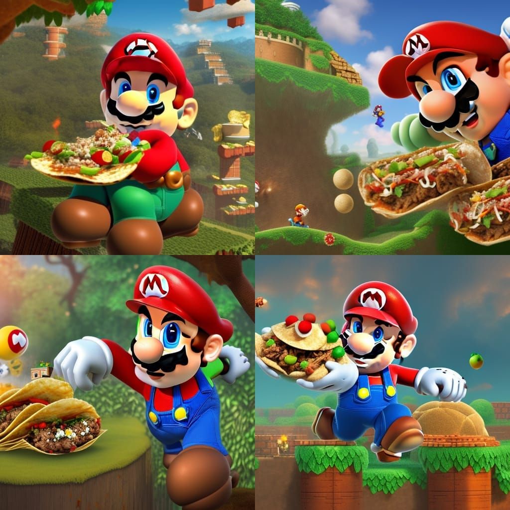 Mario's Tacos - AI Generated Artwork - NightCafe Creator