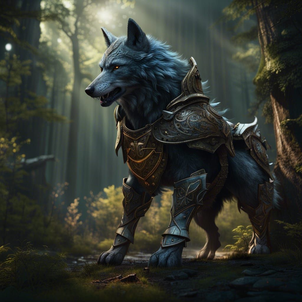 Wolf Armor. - AI Generated Artwork - NightCafe Creator