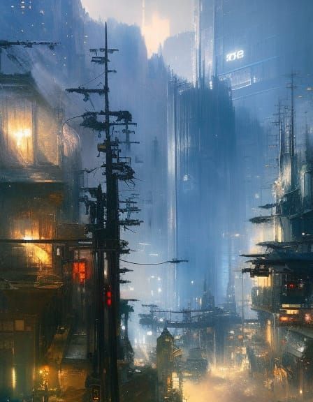 Sci-fi city - AI Generated Artwork - NightCafe Creator