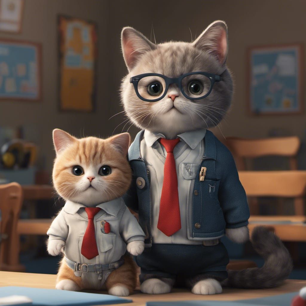 Junior's First Day of School - AI Generated Artwork - NightCafe Creator