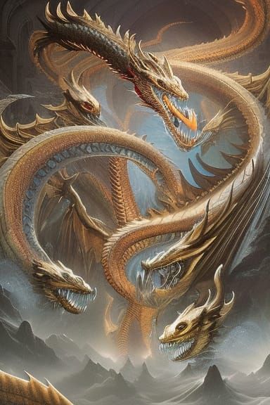 Water swirling and morphing into the shape of a dragon, dragoncore ...