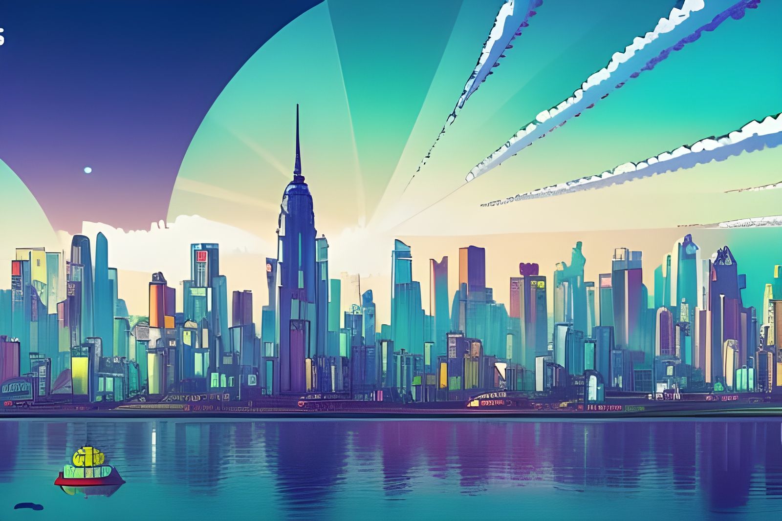 New-York Skyline 2 - AI Generated Artwork - NightCafe Creator