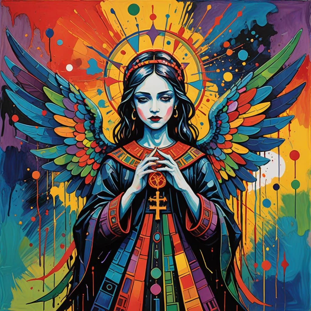 Redeem my demons Punk Faith Kids Crayon drawing of punk goth angels ...