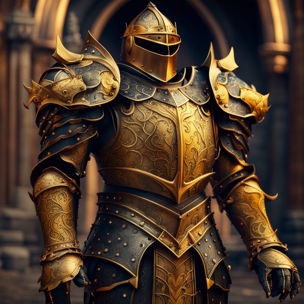 medieval golden armor - AI Generated Artwork - NightCafe Creator