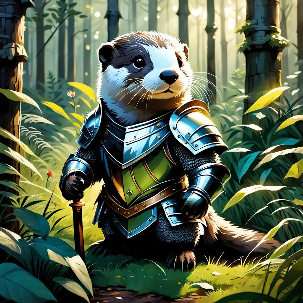 An Otterly Honorable Knight, Protector of the Forest. - AI Generated ...