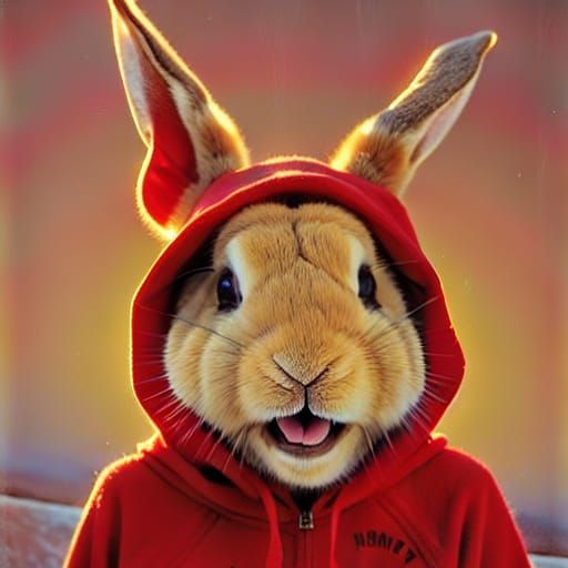 Happy rabbit - evolve me sunday - AI Generated Artwork - NightCafe Creator