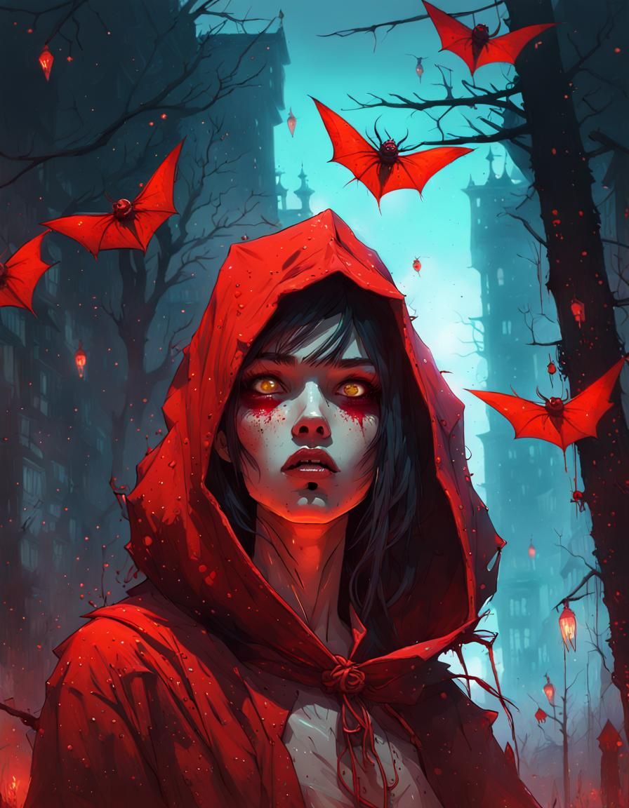 Red Riding Hood Final Vampire Form Ai Generated Artwork Nightcafe Creator