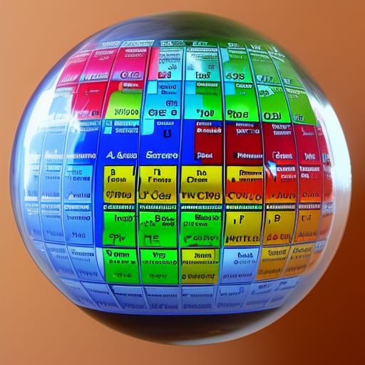 spherical glass marbles periodic table - AI Generated Artwork ...