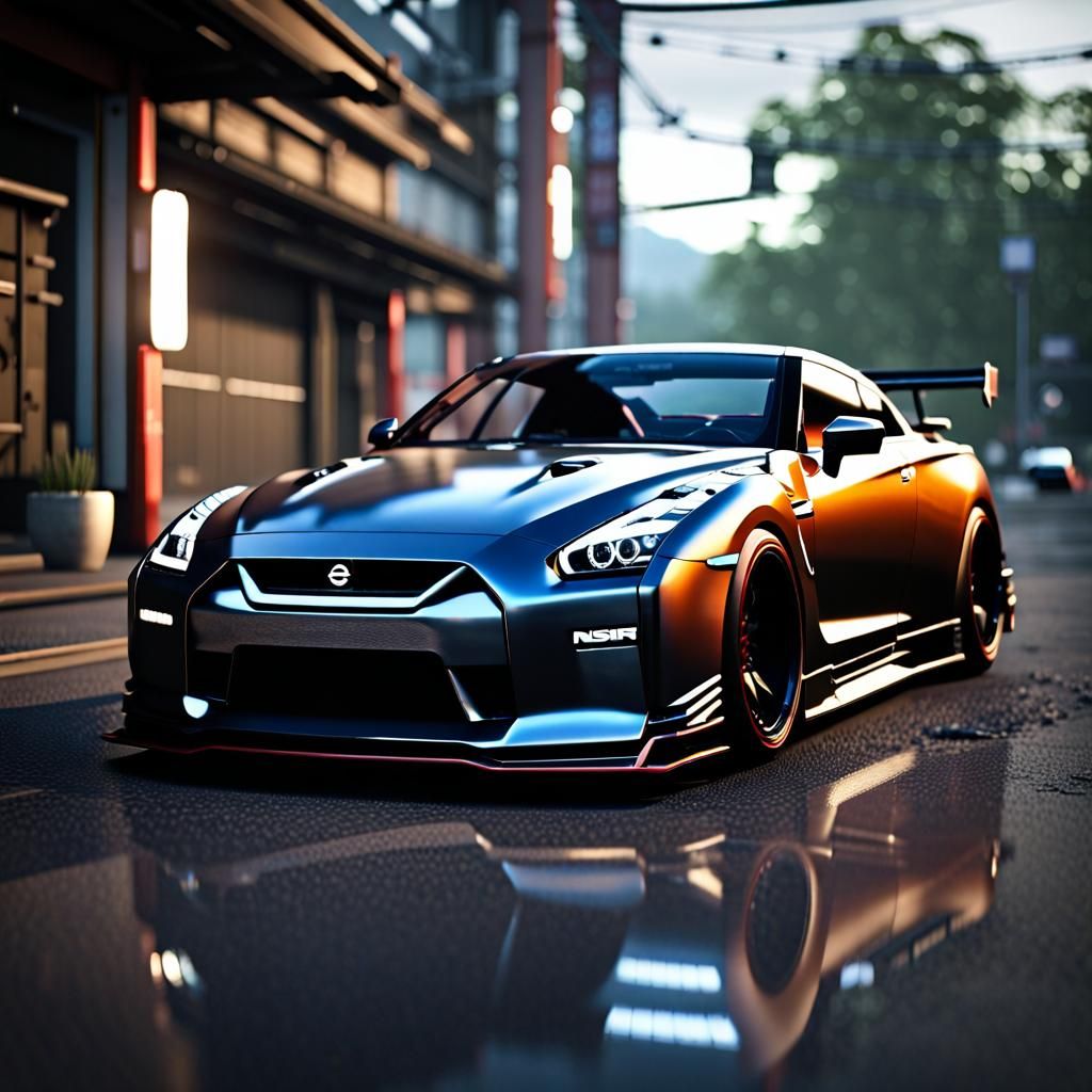Nissan GT-R R35 IV - AI Generated Artwork - NightCafe Creator