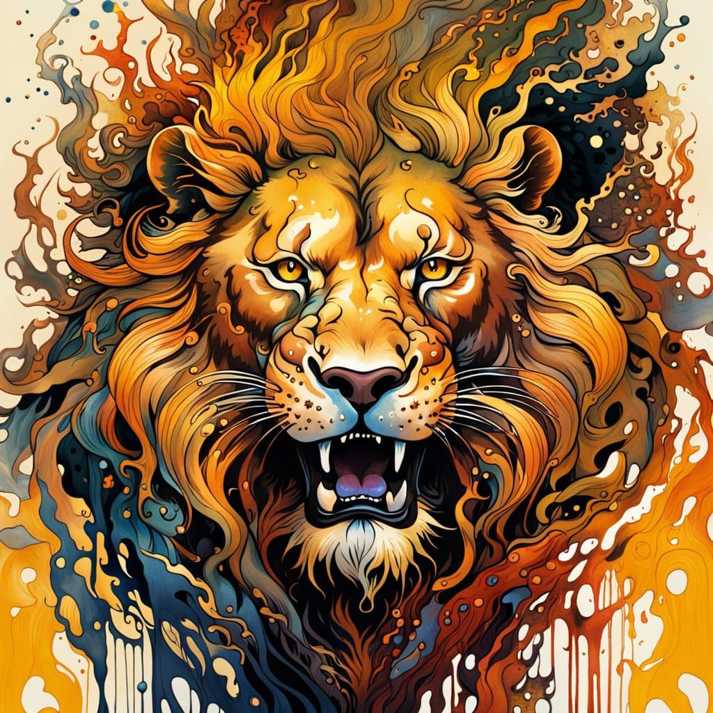 Terrifying Ghost Lion - AI Generated Artwork - NightCafe Creator