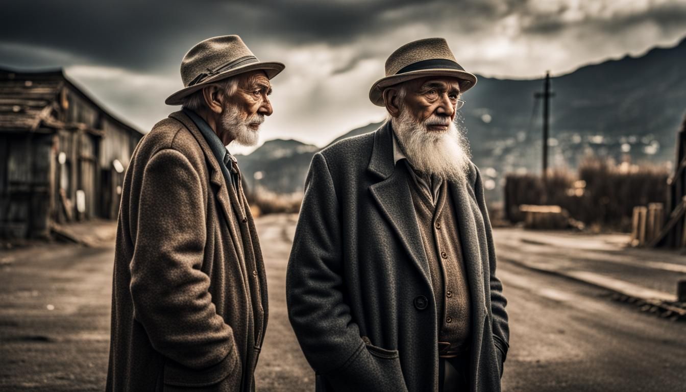 Two Old men standing side by side : r/nightcafe
