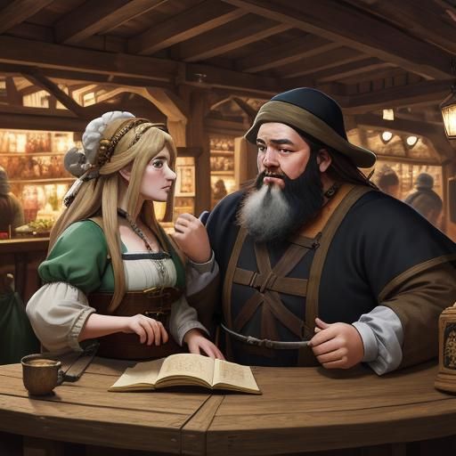 A peasant haggling with a merchant. - AI Generated Artwork - NightCafe ...