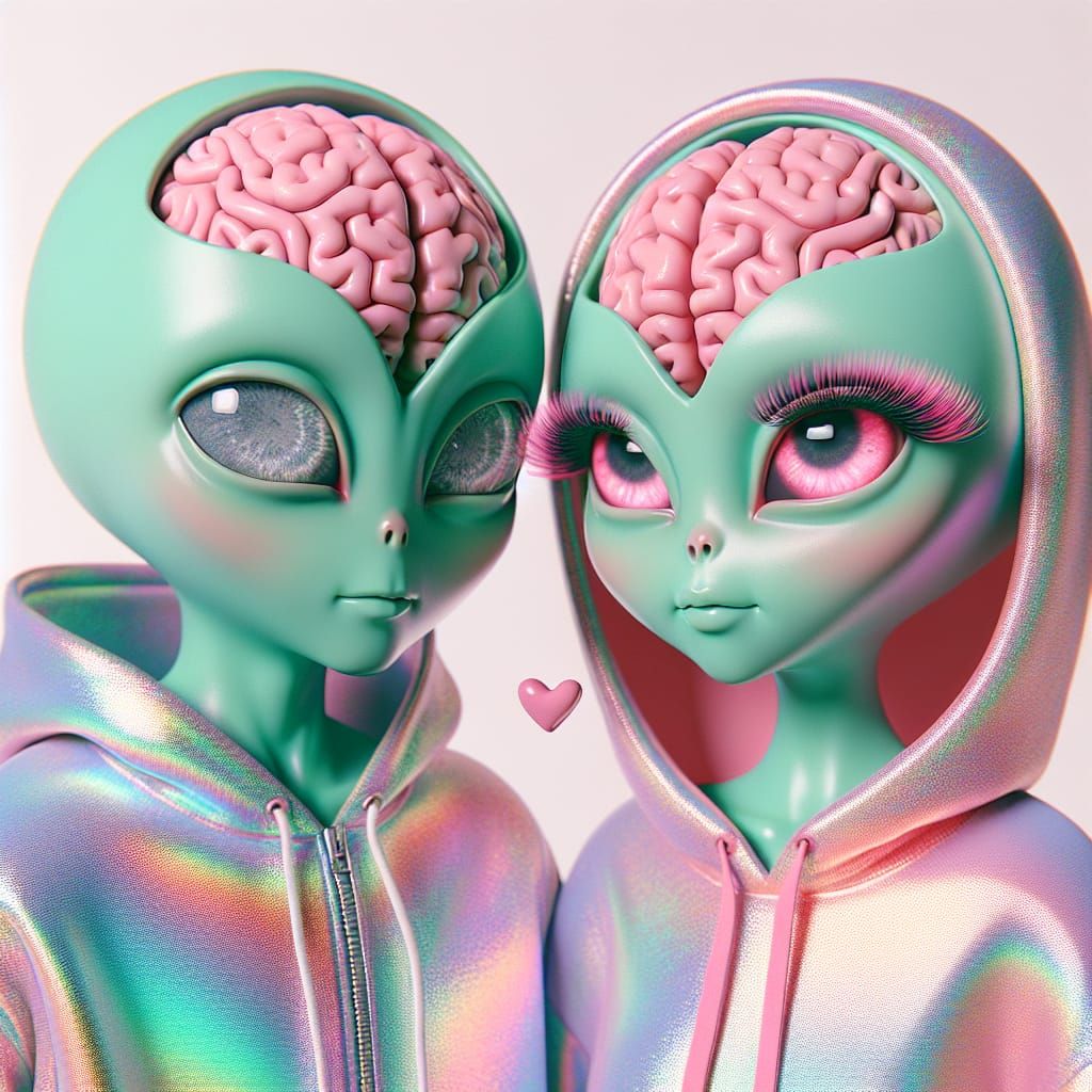 Alien love - AI Generated Artwork - NightCafe Creator