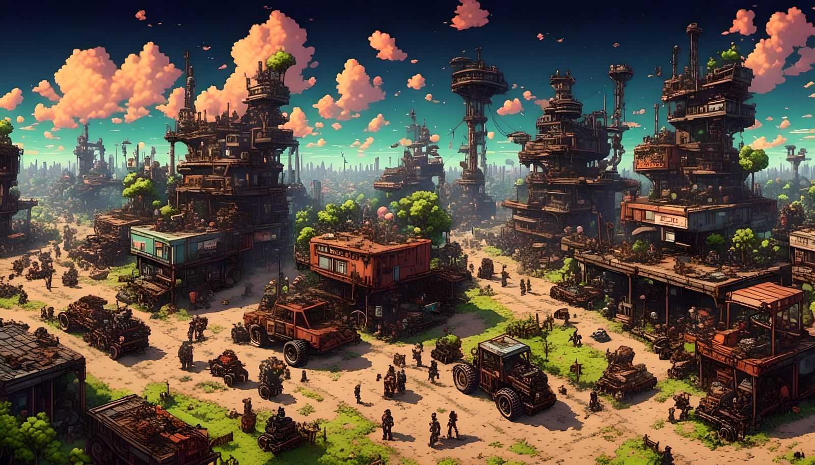 A post-apocalyptic city scene - AI Generated Artwork - NightCafe Creator