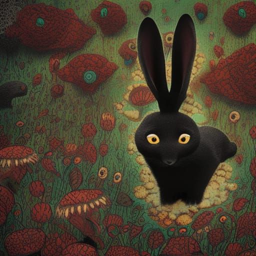 Black Otter Rex Rabbits - AI Generated Artwork - NightCafe Creator