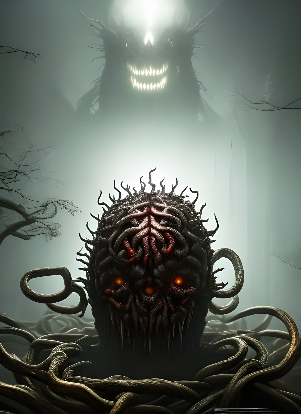 Tendril Brain Terror - AI Generated Artwork - NightCafe Creator