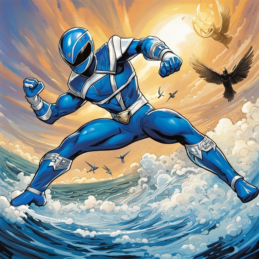 blue power-ranger, super-sentai, blue-jay, blue-bird, warrior, hero ...