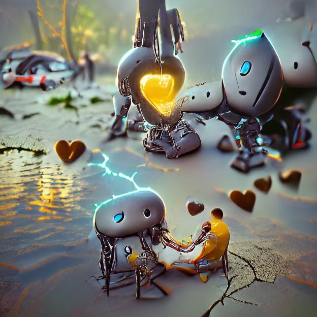 persistent love melts the robots heart - AI Generated Artwork ...