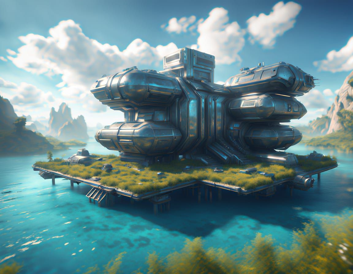 A floating GAIA-friendly research outpost using clean energy and ...