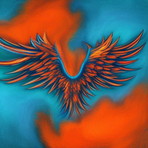 {2 phoenixes (the first Phoenix rising in flames)(the second phoenix ...