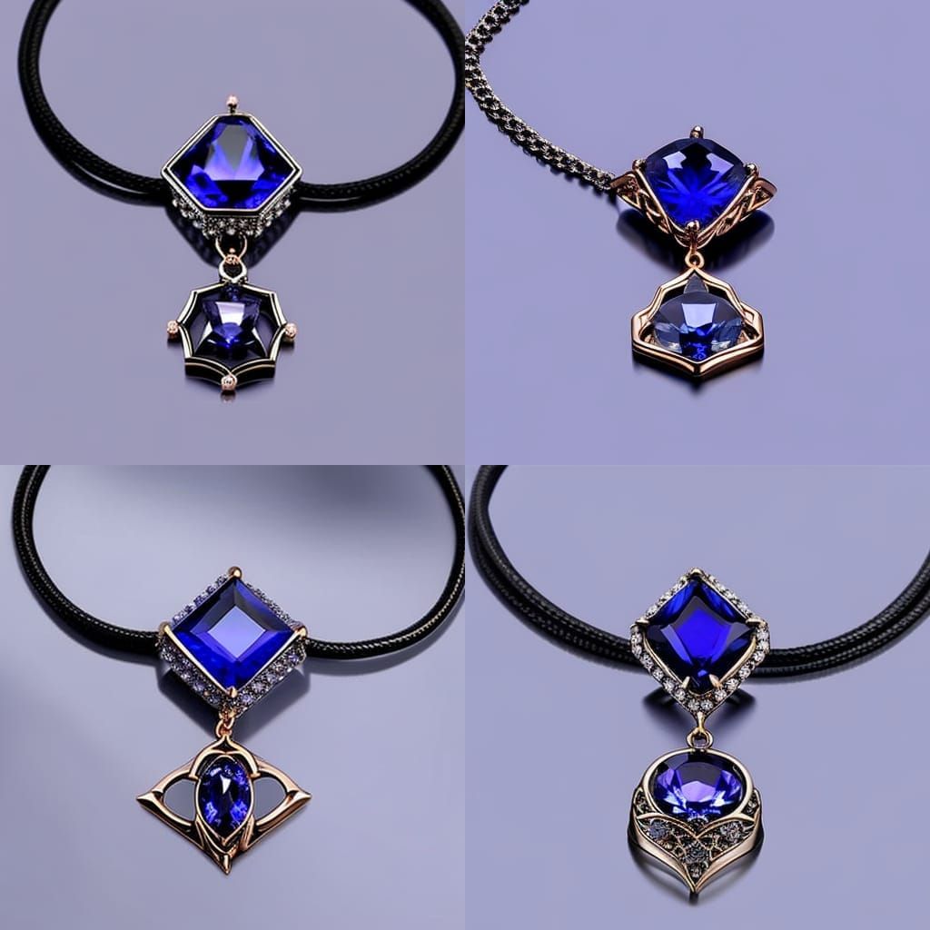 Ethereal Tanzanite crystal gothic necklace with Tanzanite crystal ...