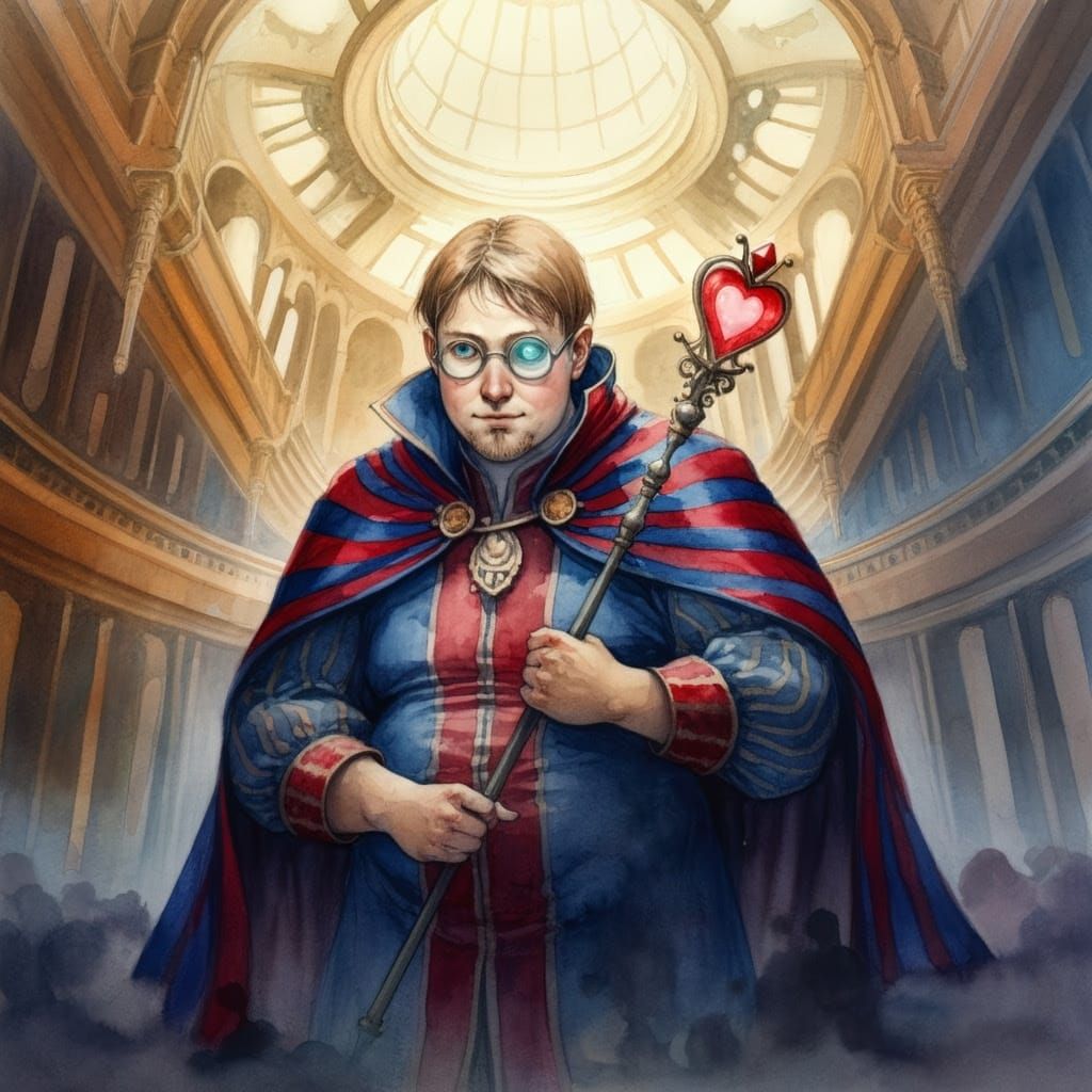 Majestic King of Legend in Watercolor Style - AI Art