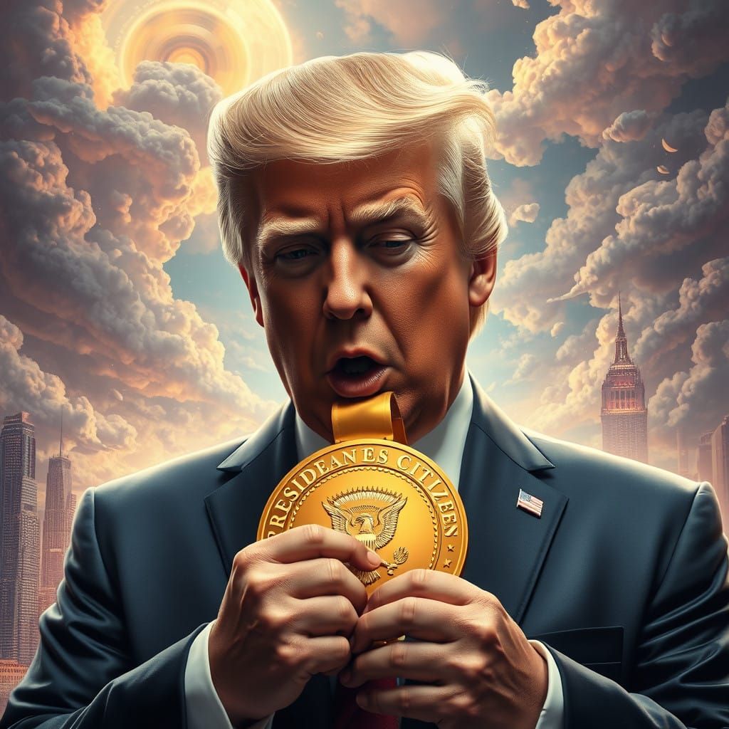 Powerful, Futuristic Trump Devours Presidential Ho... - AI Art