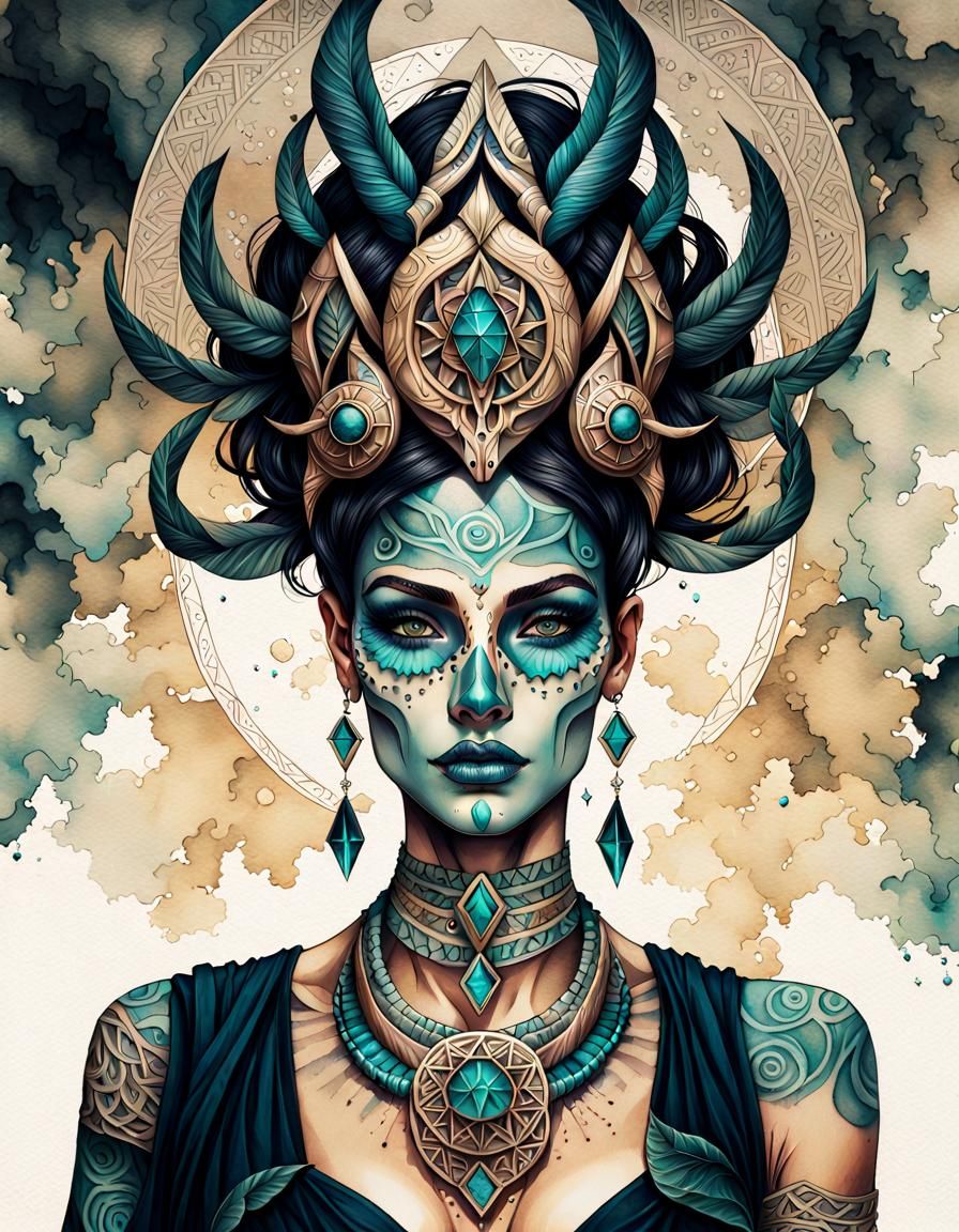 The Occult Priestess - AI Generated Artwork - NightCafe Creator