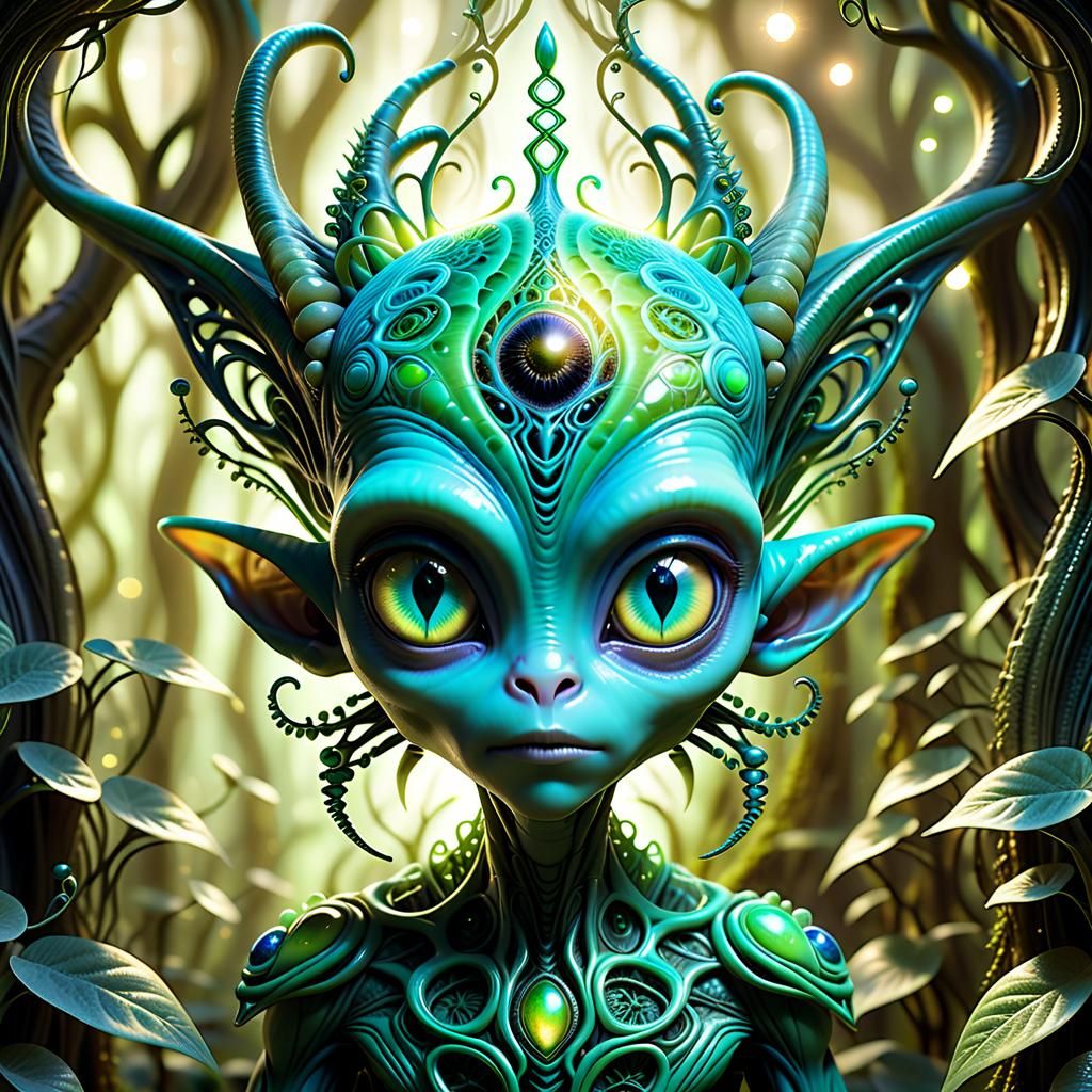 Alien Child - AI Generated Artwork - NightCafe Creator