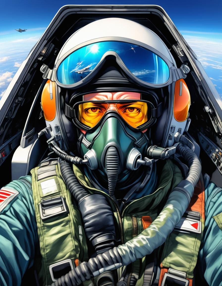 Fighter Pilot v2 - AI Generated Artwork - NightCafe Creator