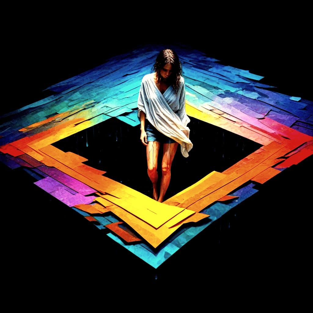 Paper Spirals Envelop a Beautiful Female Form in 3... - AI Art