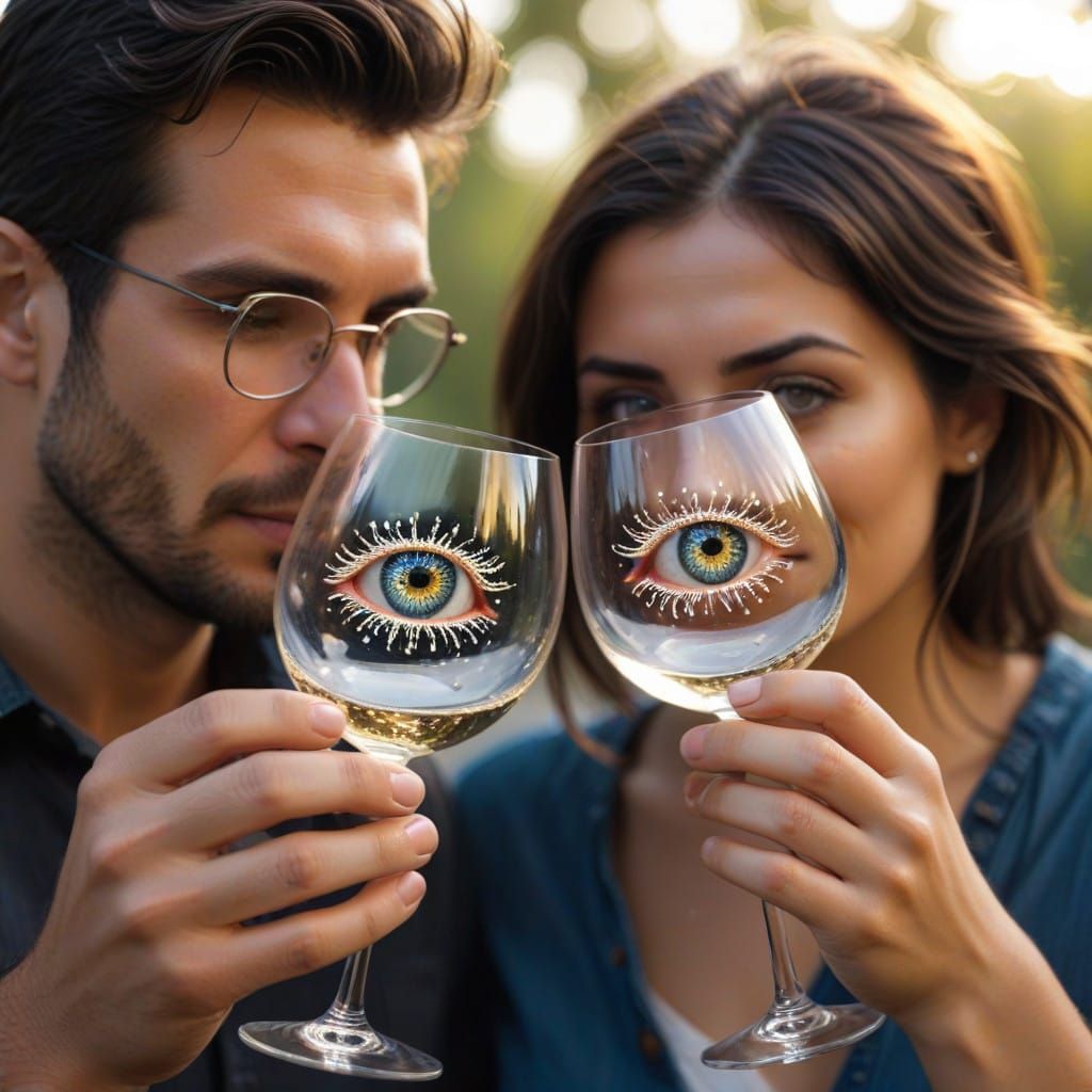 Intimate Moment of Love and Unity - AI Art