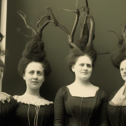 Roots roots rootsVictorian women with root systems for bodies - AI ...
