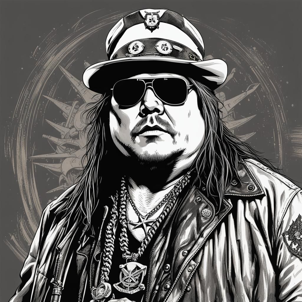 Fat Axl Rose as "Captain Jack Sparerib" - AI Generated Artwork ...