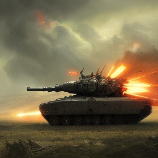 a terminator tank 3 - AI Generated Artwork - NightCafe Creator