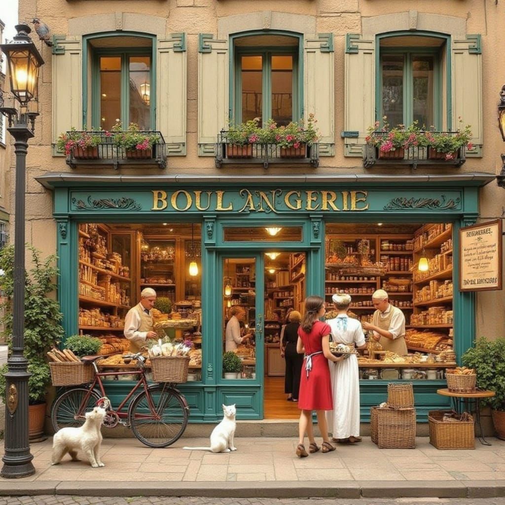 Surreal, Storybook-Inspired Bakery in a Whimsical,... - AI Art