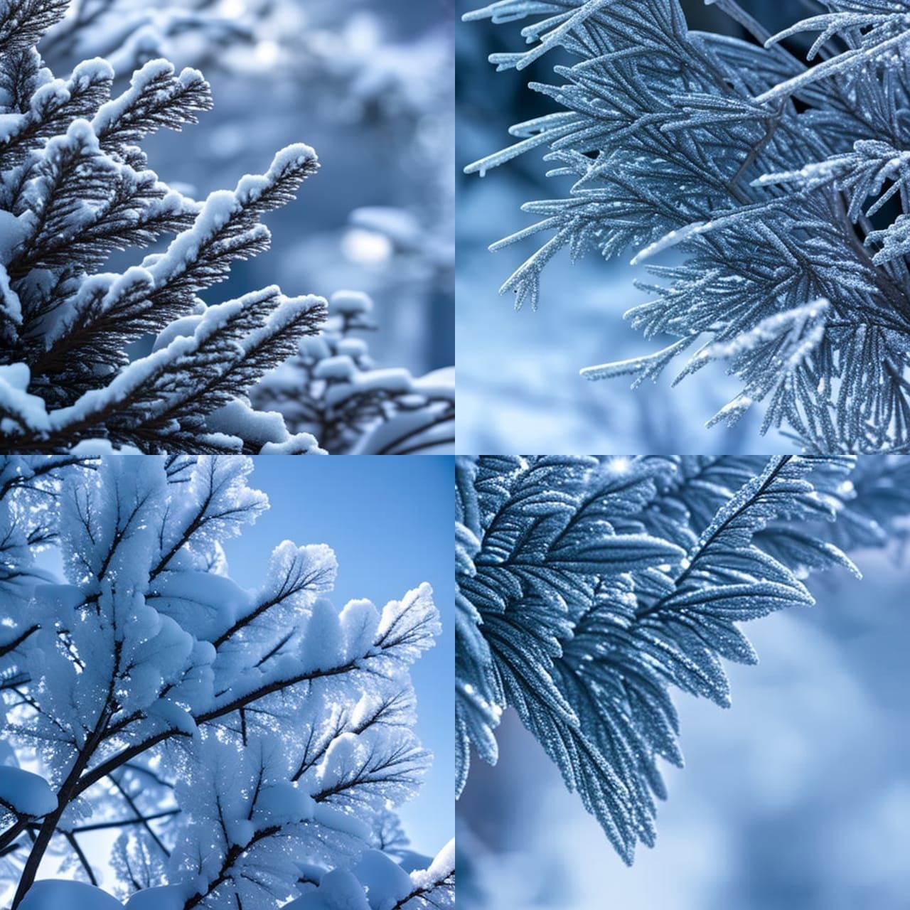 Icy Branches - AI Generated Artwork - NightCafe Creator